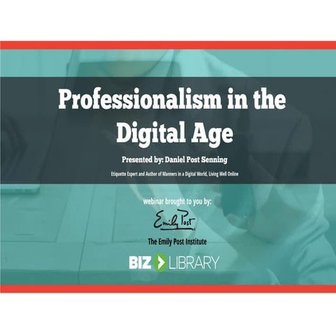 Professionalism in the Digital Age | PPT