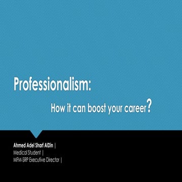 Professionalism & Medical Students | PPTX