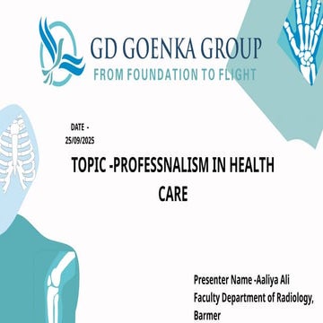 Professionalism in health care powerpoint | PPTX