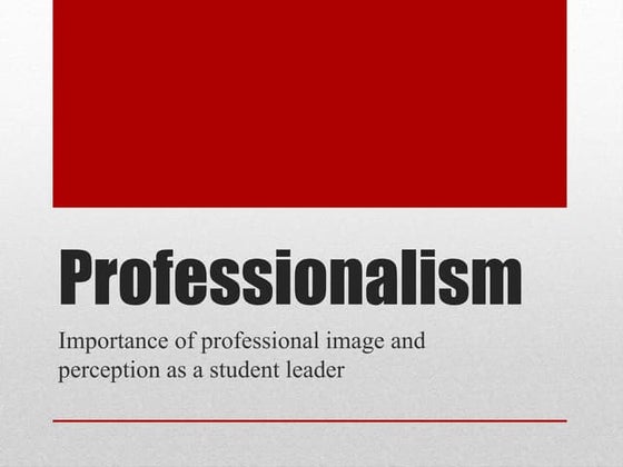 Professionalism power point | PPT