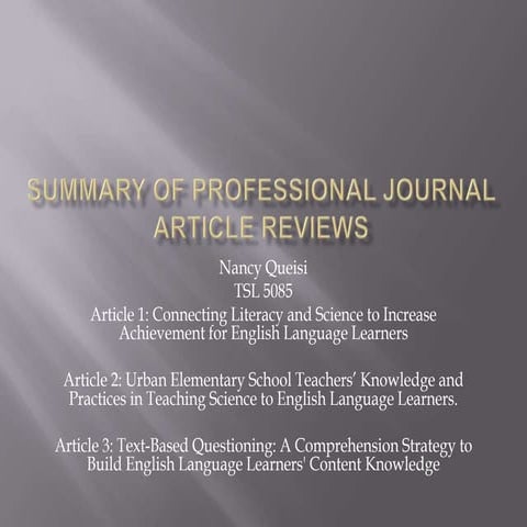 Professional Journal PowerPoint | PPTX