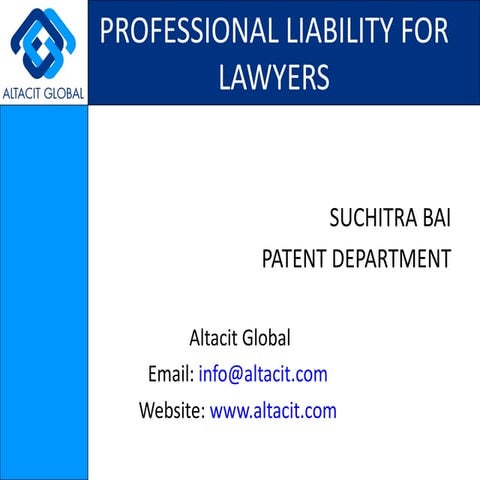 Professional liability for lawyers | PPT