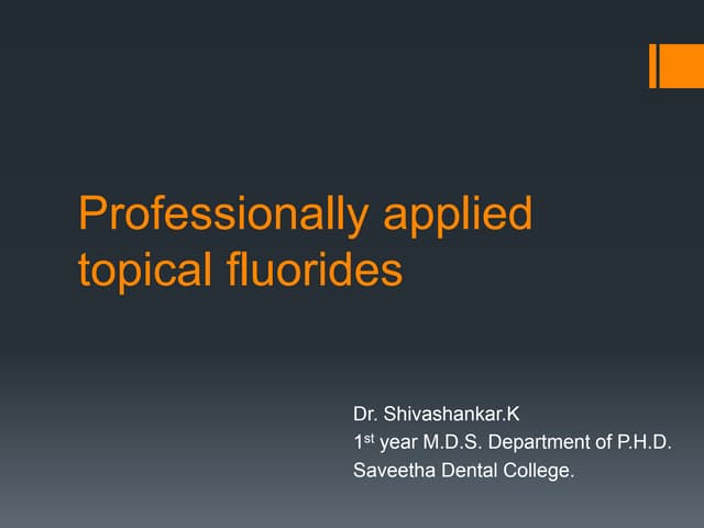 Apf acidulated phosphate fluoride | PPT