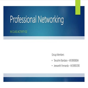 Professional networking | PPTX