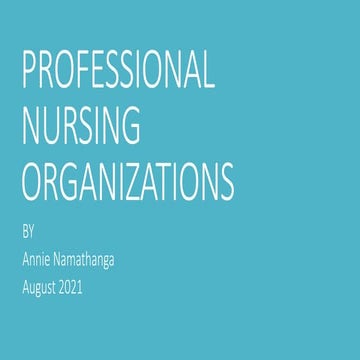 15 Professional Nursing Organizations – XNCUC
