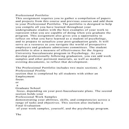 Professional PortfolioThis assignment requires you to gather a com.do…