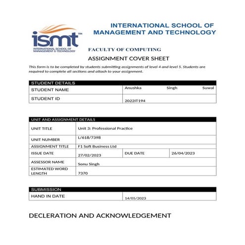 Professional asignment ISMT Practice.docx