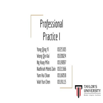 Professional practice 1 | PPT