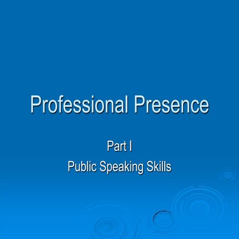 Professional presence | PPT