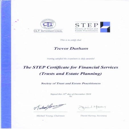 STEP certificate | PDF