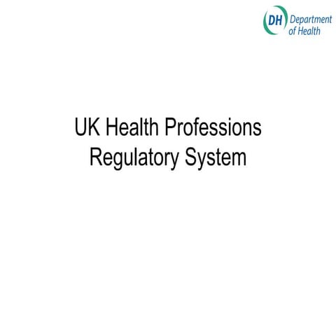 Professional Regulatory System - Matthew Fagg | PPT | Healthcare ...