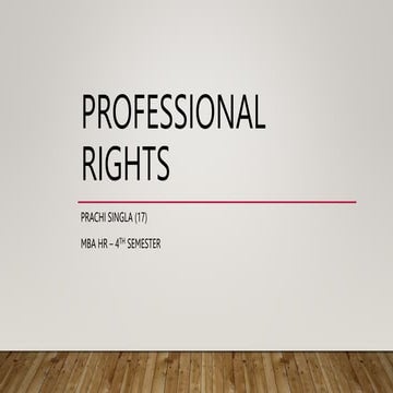 Professional Rights | PPTX