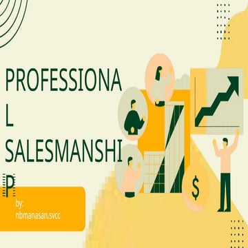 presentation about professional salesmanship | PPTX