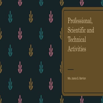 Professional, scientific and technical activities | PPTX