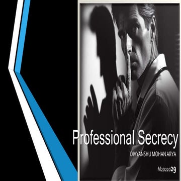 Professional Secrecy: Forensic Medicine Lecture | PPTX