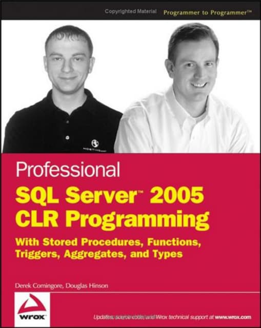 Professional Sql Server 2005 Clr Programming Pdf