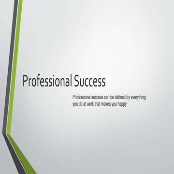 Professional success | PPTX