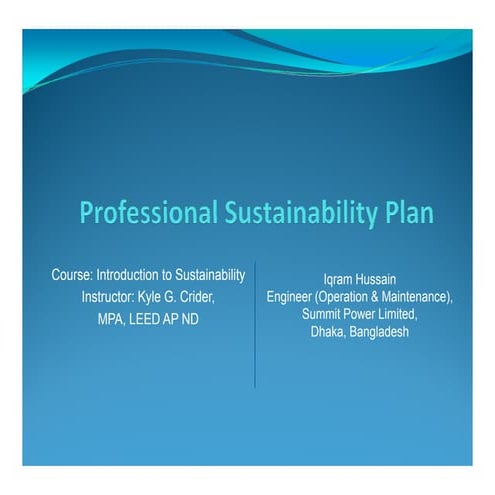 Sustainability Plan | PDF