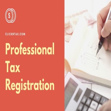 Professional tax registration | PDF