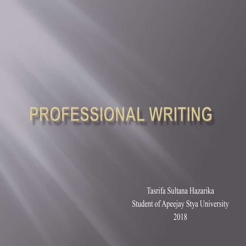 Professional writing | PPTX