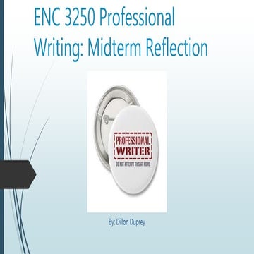 Professional writing: Midterm reflection | PPTX