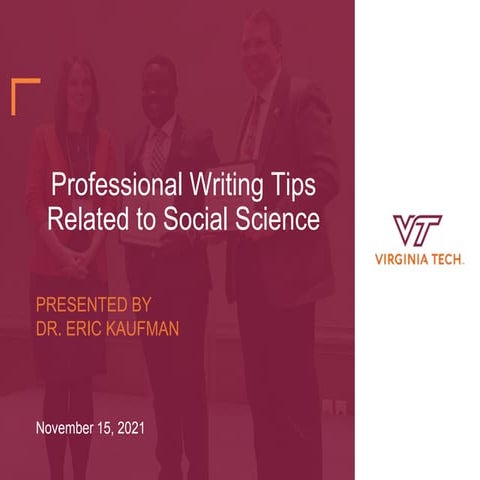 Professional Writing Tips Related to Social Science | PPT