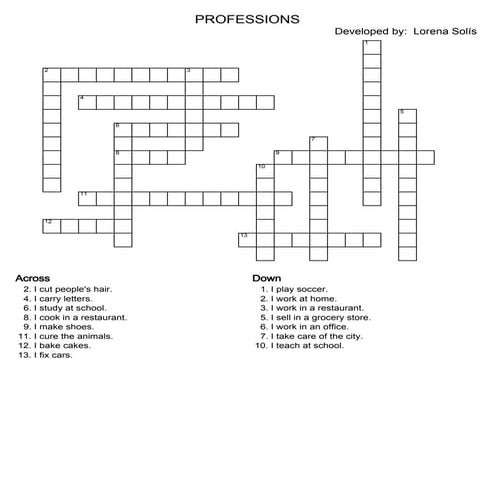 crossword professions | PDF