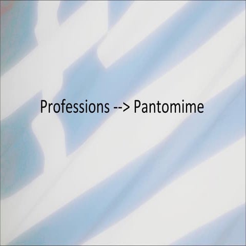 Professions pantomime | PPT