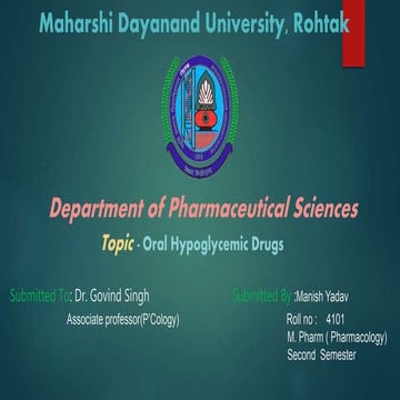 Oral Hypoglycaemic Agents (OHA): MOA and Drugs.pptx