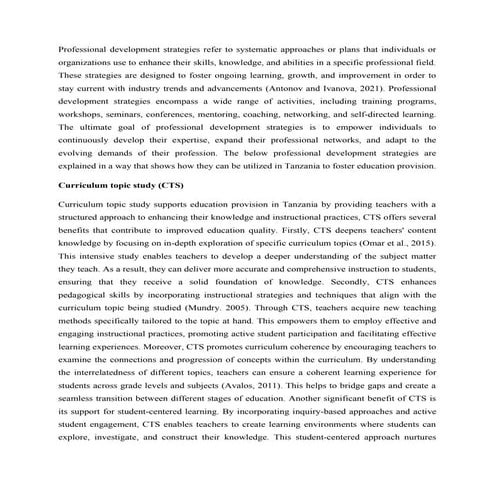 professional development strategies in education | PDF