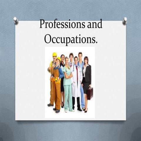 Proffesions and occupations group 2 | PPTX