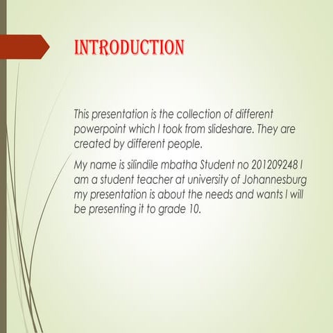Needs And Wants | PPT
