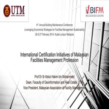 international certification initiatives of malaysian facilities ...