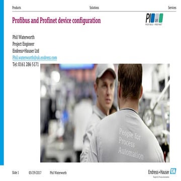 PROFIBUS and PROFINET device configuration - Phil Waterworth | PPT