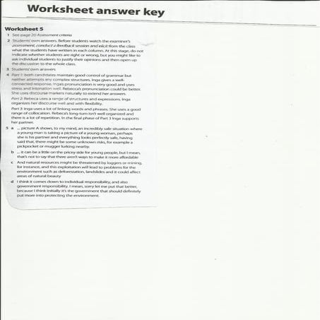 Proficiency oral test overview (worksheet 1) | PDF