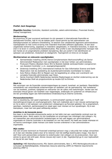 CV Eric Hulsker 2016 | DOCX | Business Accounting & Finance | Business