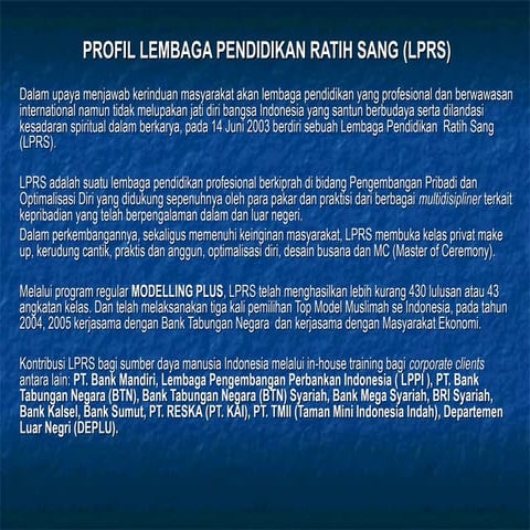 Profil LPRS | PPT