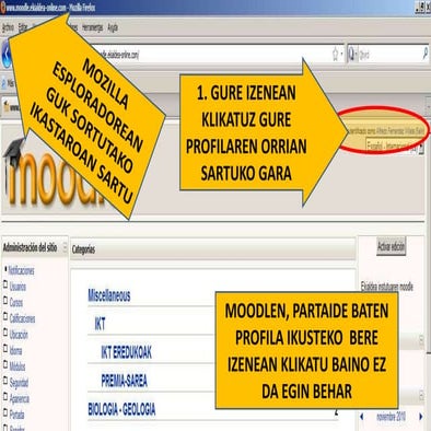 Profila eguneratu, pdf bihurtu, irakasleari igo | PPT