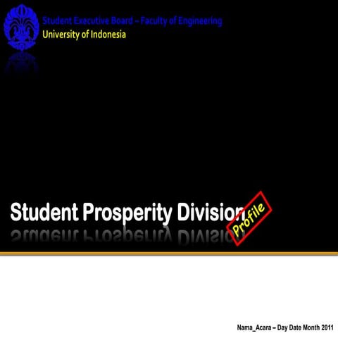 Profil bidang kesma bem ftui 2011 | PPTX