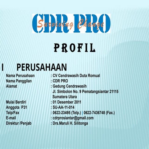 Profil CDR 2018 event organizer di pematangsiantar.pptx