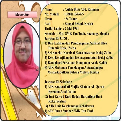 Profil diri panel | PPTX