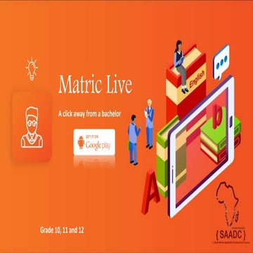 SAADC - Matric Live (Profile) | PPT