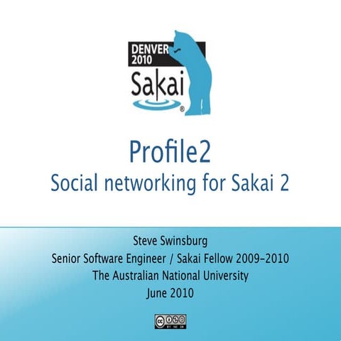 Profile2 - Social networking for Sakai2 | PPT