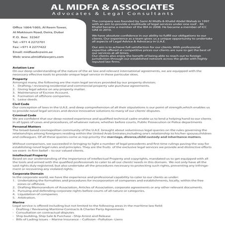 Al Midfa & Associates Profile | PDF