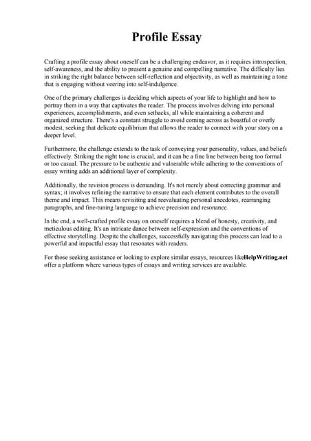 Self Description Essay Pdf