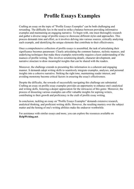 Examples Of Profile Essays.pdf
