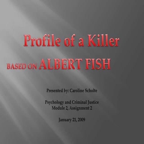 Fbi Profile Sheet | DOCX