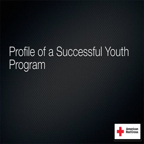 Profile Of A Successful Youth Program Slides | PDF