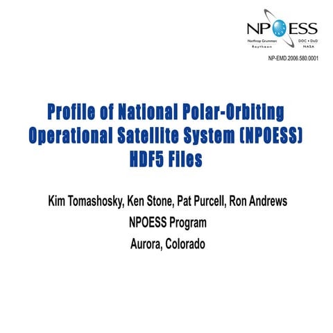 Profile of NPOESS HDF5 Files | PPT