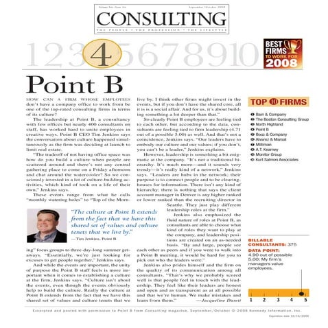 Profile: Point B (Consulting magazine) | PDF